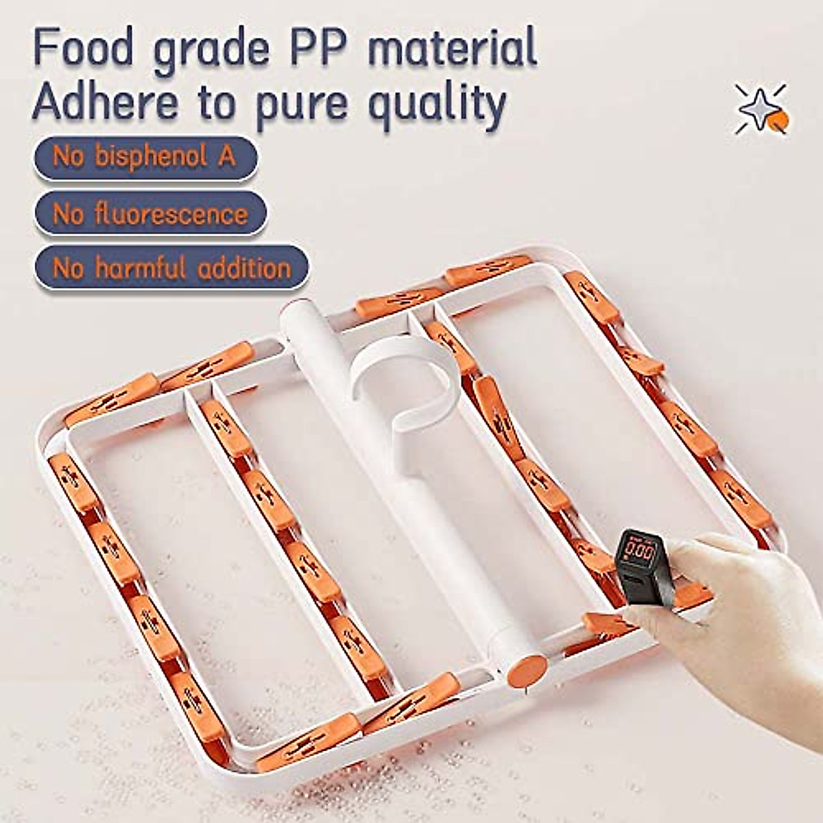 OEACC Foldable Clothes Drying Rack with 360° Rotatable Hook and 24 Sturdy Clips,Plastic Laundry Drying Rack,Underwear Hanger for Drying Bras,Towels,Socks,Hats,Baby Clothes