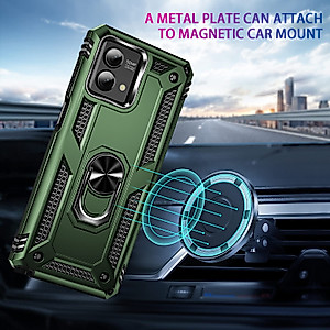 for Moto G Stylus 5G 2023 Case with [2 Packs] Tempered Glass Screen Protector, [Military-Grade] Rugged Full Body Shockproof Phone Cover with Kickstand for Motorola Moto G Stylus 5G 2023, Oliver Green