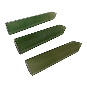 WholesaleGemShop 3 Inch Green Aventurine Gemstones Obelisk Tower Jumbo Facet Aura Rock Crystal Natural Polished Earth Wand Spirit