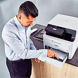 Brother Color HL-L3290CDW Compact Wireless Digital LED All-in-One Laser Printer for Office, White - Print Copy Scan - 25 ppm, 2400 x 600 dpi, 8.5 x 14, 512MB Memory, Auto Duplex Printing, 250 Sheet