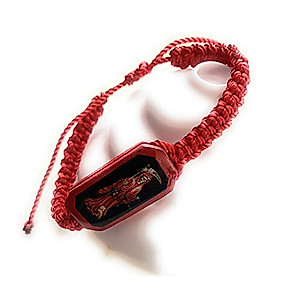 Chavarrieta Red Thread Bracelet Pulsera Roja de hilo de la Santa Muerte, Black