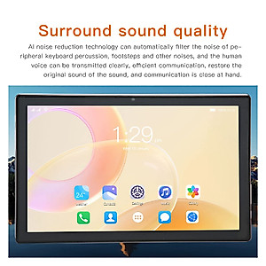 Zyyini MA11 10 Inch Calling Tablet for Android 11, 6GB RAM 256GB ROM Octa Core CPU,Dual Camera 2 Card Slots 7000mAh,for Daily Entertainment and Travel(White)