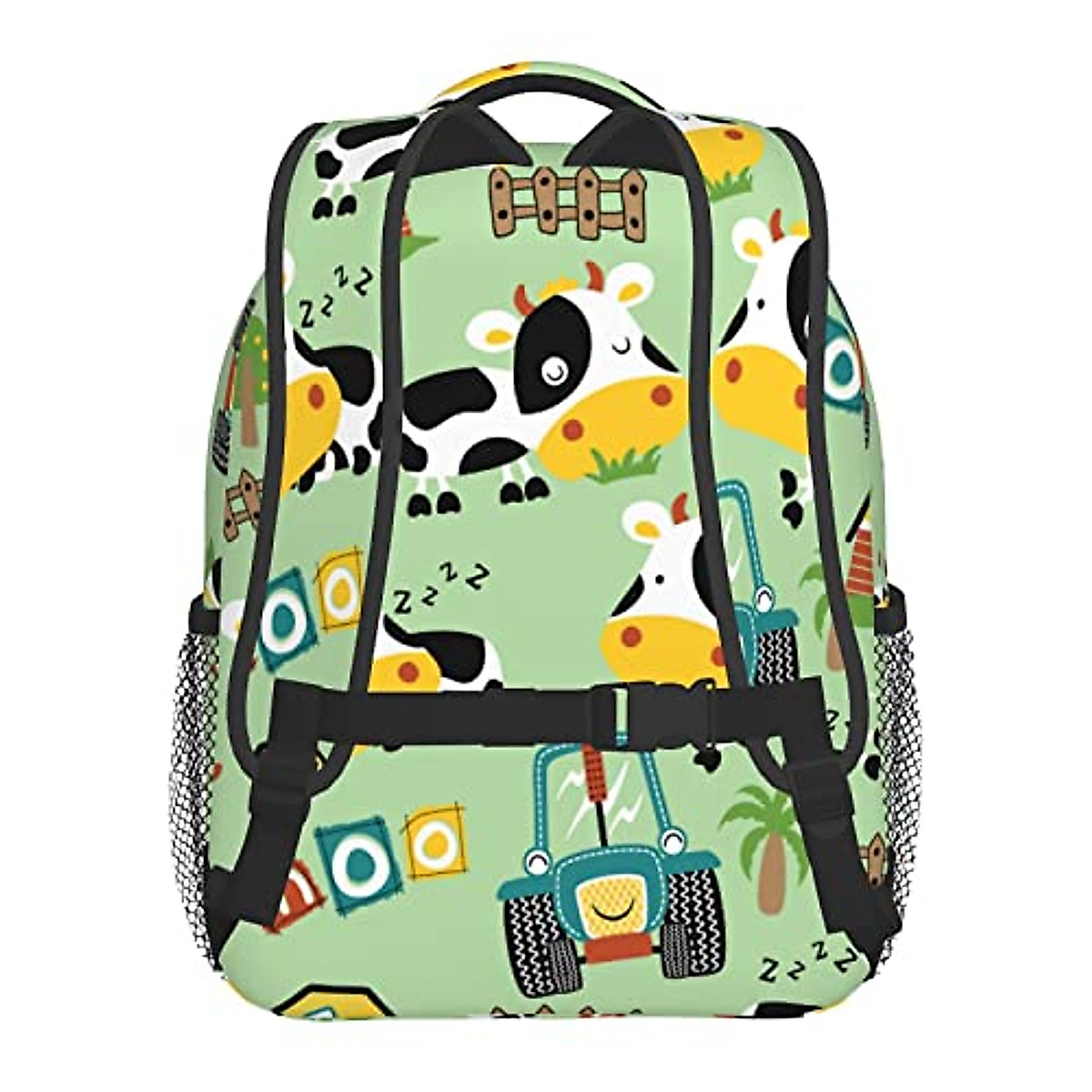 KiuLoam Funny Cow In Farm Yard Kids Backpacks For Toddler Boys And Girls Preschool Backpack With Chest Strap 12 Inch