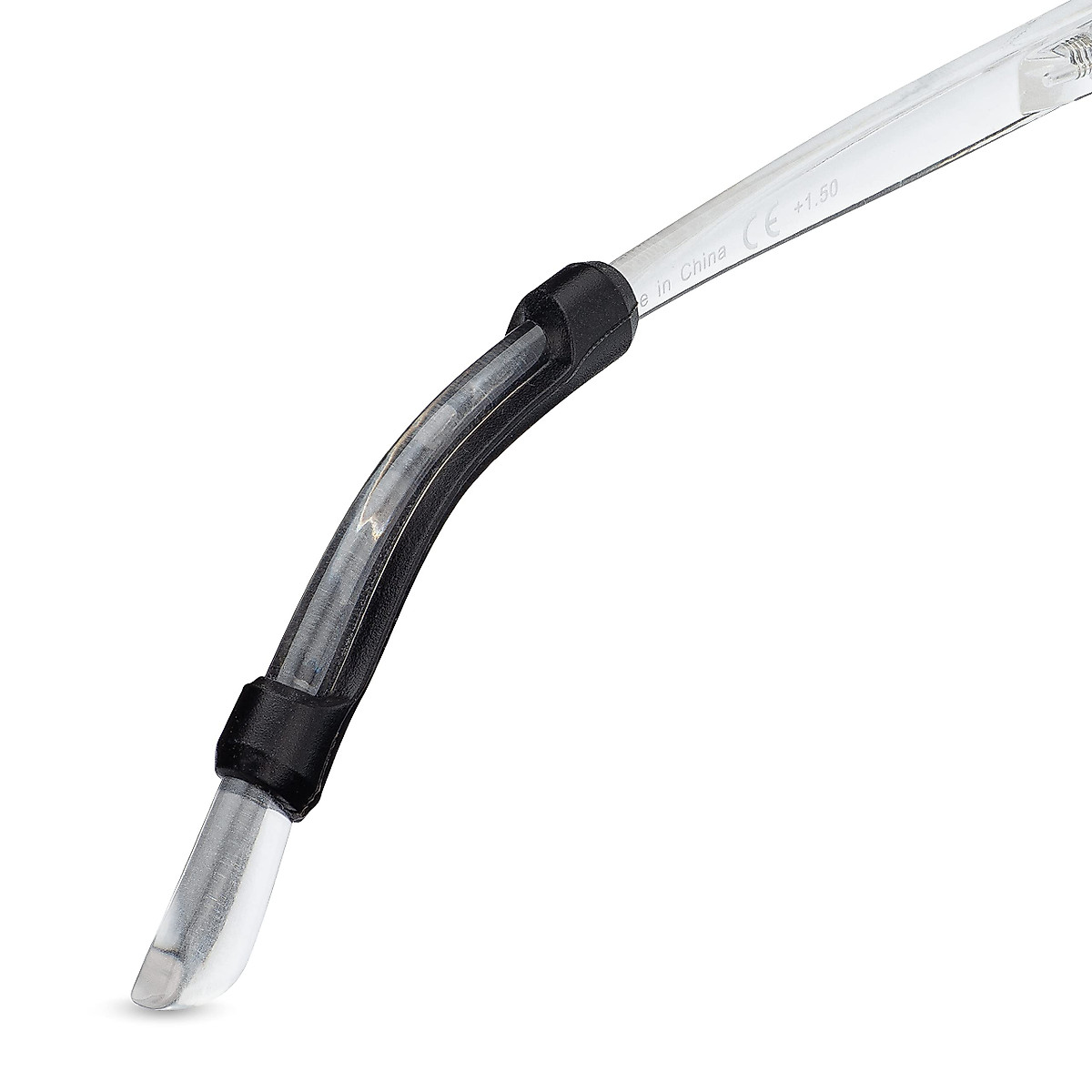 Pilotfish Basics Silicone Temple Tips Glasses Holder, Sunglasses Eyewear Retainer Reading Glasses Ear Grip, and Accessories, Premium Anti-Slip Eyeglass Holder 5 pairs (Black, 5 Pairs)