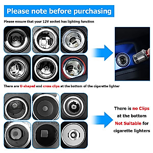 AUCELI Fire Missiles Button Car Cigarette Lighter Plug, Aluminum Alloy Push Button Cigarette Lighter Replacement for Most Vehicles with Standard 12 Volt Power Source, Car Accessory (FIRE Missile)