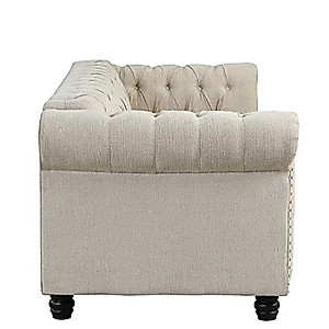 Morden Fort Couches for Living Room, Sofas for Living Room Furniture Sets, Sofa, Fabric, Polyester Beige