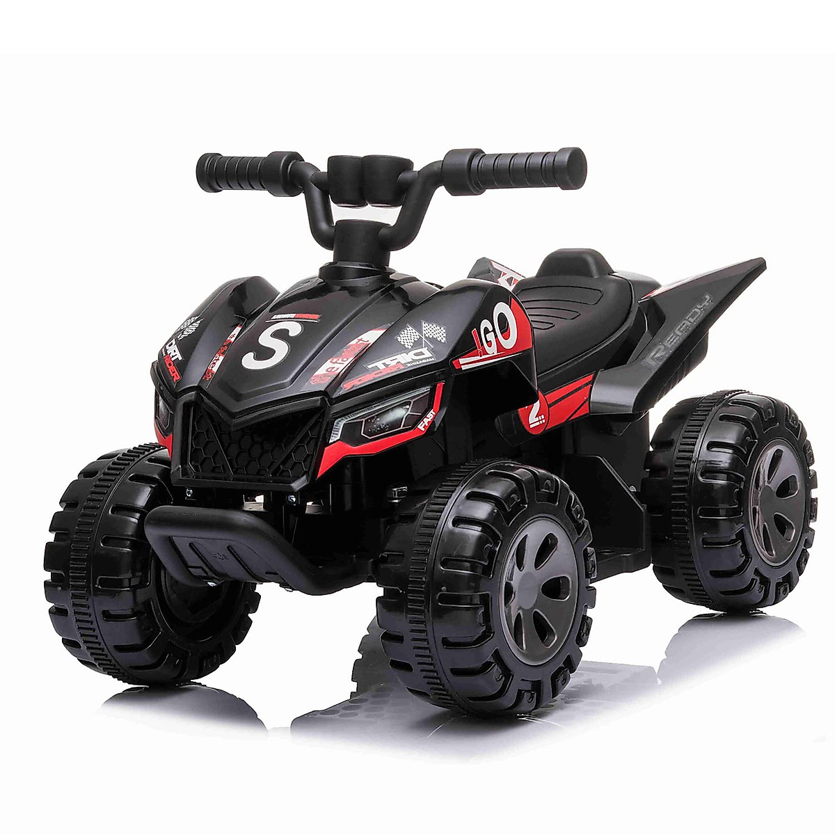 AVRCECI Kids ATV Electric Vehicles 4 Wheeler Toddler Car with Four Wheels,Music,DIY Sticker,6V Battery Powered Quad for Boys Girls,Ride on Car