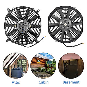 ECO-WORTHY 800CFM Solar Fan Kit, 12in 80W DC Fan Powered by 100W Solar Panel for Greenhouse, Chicken Coop, Attic, Shed, Barn - DELIVERY IN 2 OR 3 PARCELS