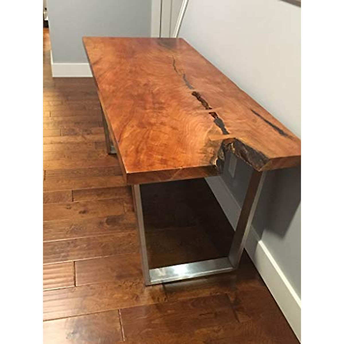 Brushed Stainless Table Legs, Rectangular Tapered Style - Any Size
