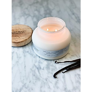 Better Homes & Gardens. 18oz Scented Candle, Salted Coconut Mahogany 2-Pack, White, 35526