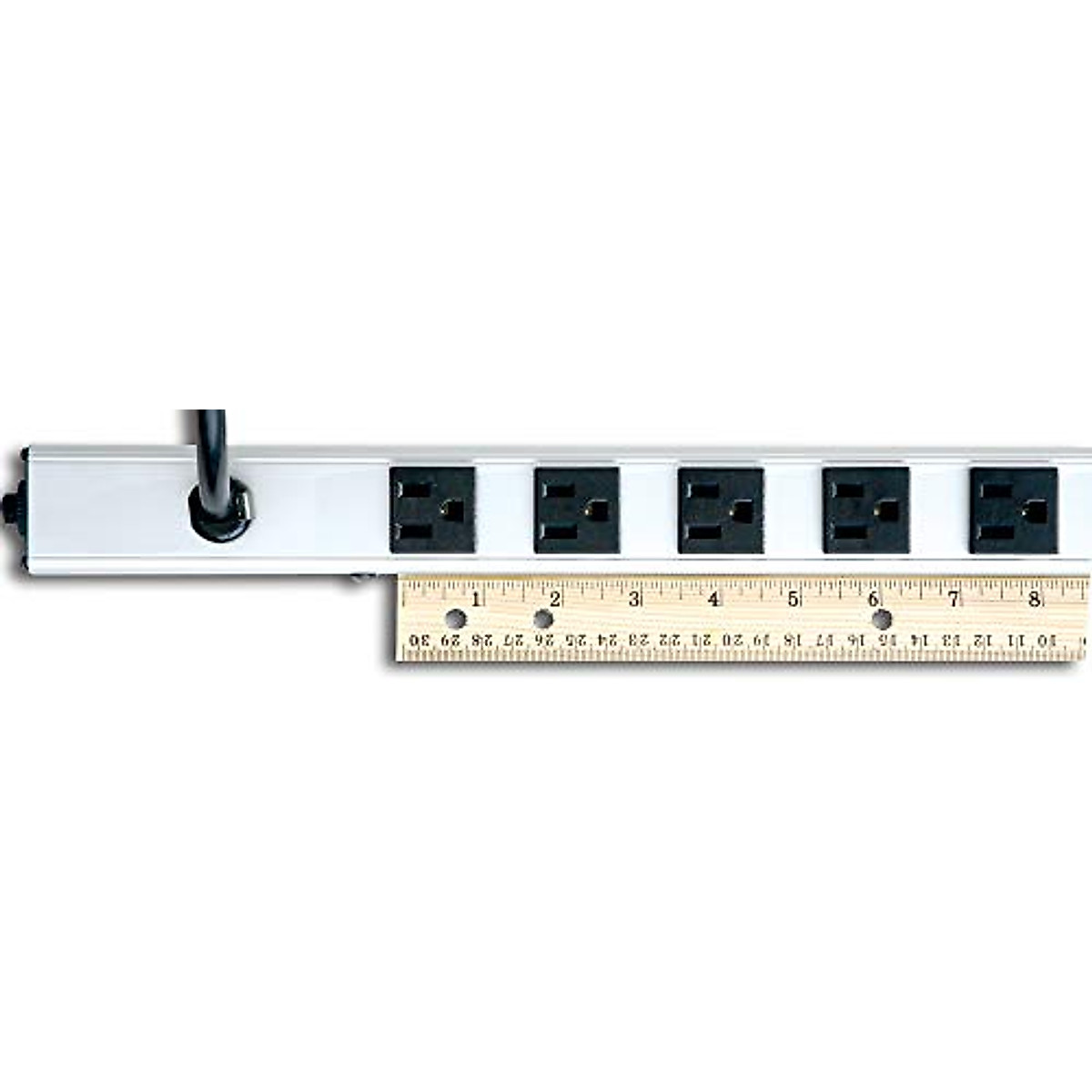 24 Outlet 48” (4’) Power Strip Heavy Duty Aluminum Multi Plug, Resettable Circuit Breaker, 15 Ft Long Power Cord, Multiple Position mounting Brackets Included