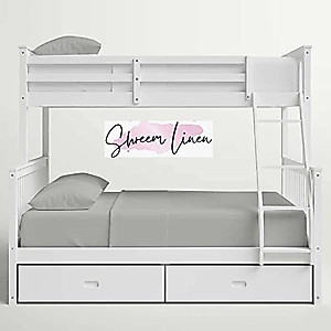 Microfiber RV Sheet Sets, 48x75 3/4 Full Bunk, Light Grey Solid, RV Bed Sheets for Campers, RV's & Travel Trailers Fit Mattress up to 8 Inch deep Motorhome RV Camping Sheets