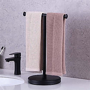 MFCHY Movable Free-Standing Hand Towel Holder Standing Tree Rack 304 Bath Towel Stand Bathroom Towel Hanger Vanities Countertop (Color : White-Fruit peach5, Size : 1)