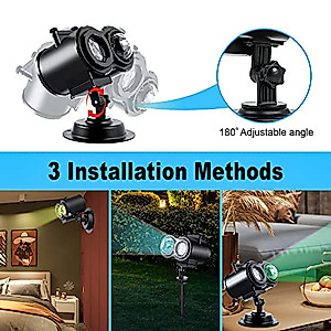 Christmas Projector Lights Outdoor, LED Holiday Projector Night Lights Waterproof with Remote Control & Timer for Christmas, Halloween, Party, Yard Garden Decorations