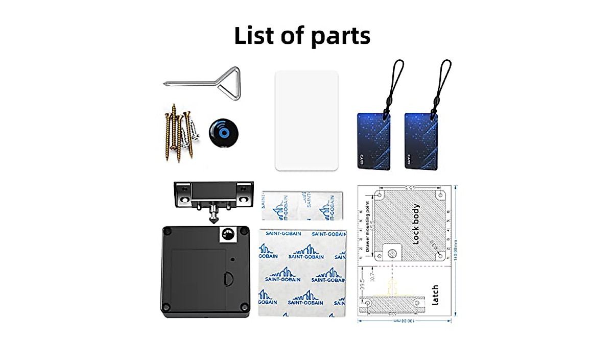 Rixiang NFC RFID Electronic Cabinet Lock for Secure Home Storage