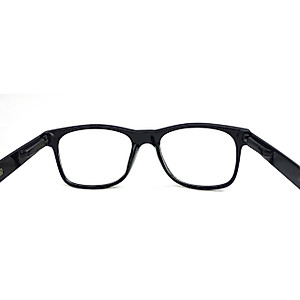 MODA Retro Nerd Geek Oversized Black Framed Spring Temple Clear Lens Eye Glasses