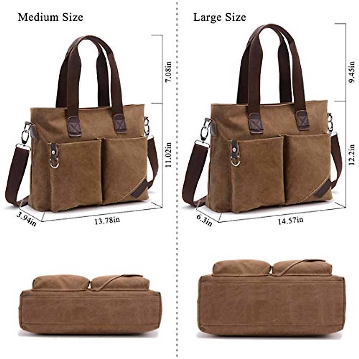 ToLFE Women Top Handle Satchel Handbags Tote Purse Shoulder Bag (Grey-(large))