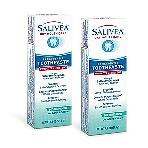 SALIVEA Dry Mouth Toothpaste - Soothing Mint Toothpaste with Natural ...