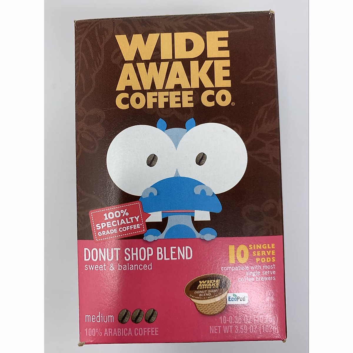 Wide Awake Coffee Variety 4-Pack - French Vanilla, Breakfest Blend, Hazelnut, Donut Shop, with Bonus of 20 Wooden Coffee Stirrers