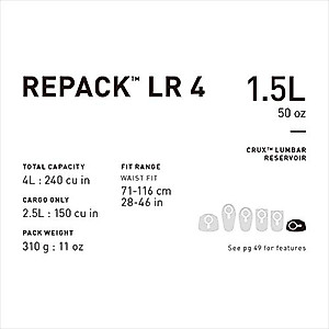 CamelBak Repack LR 4 50 oz Hydration Pack, Black