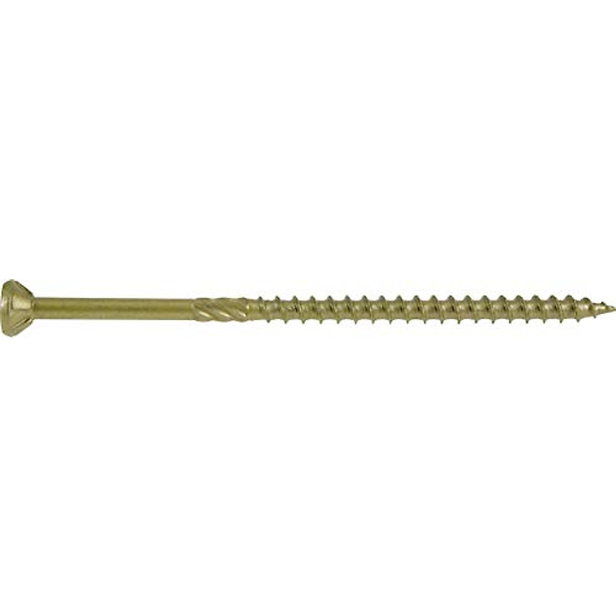 Power Pro 48604 Wood Screws, #10 x 4", Premium Outdoor Deck Screws, Rust Resistant, Epoxy Coated Bronze, 1lb Box, 52 pcs