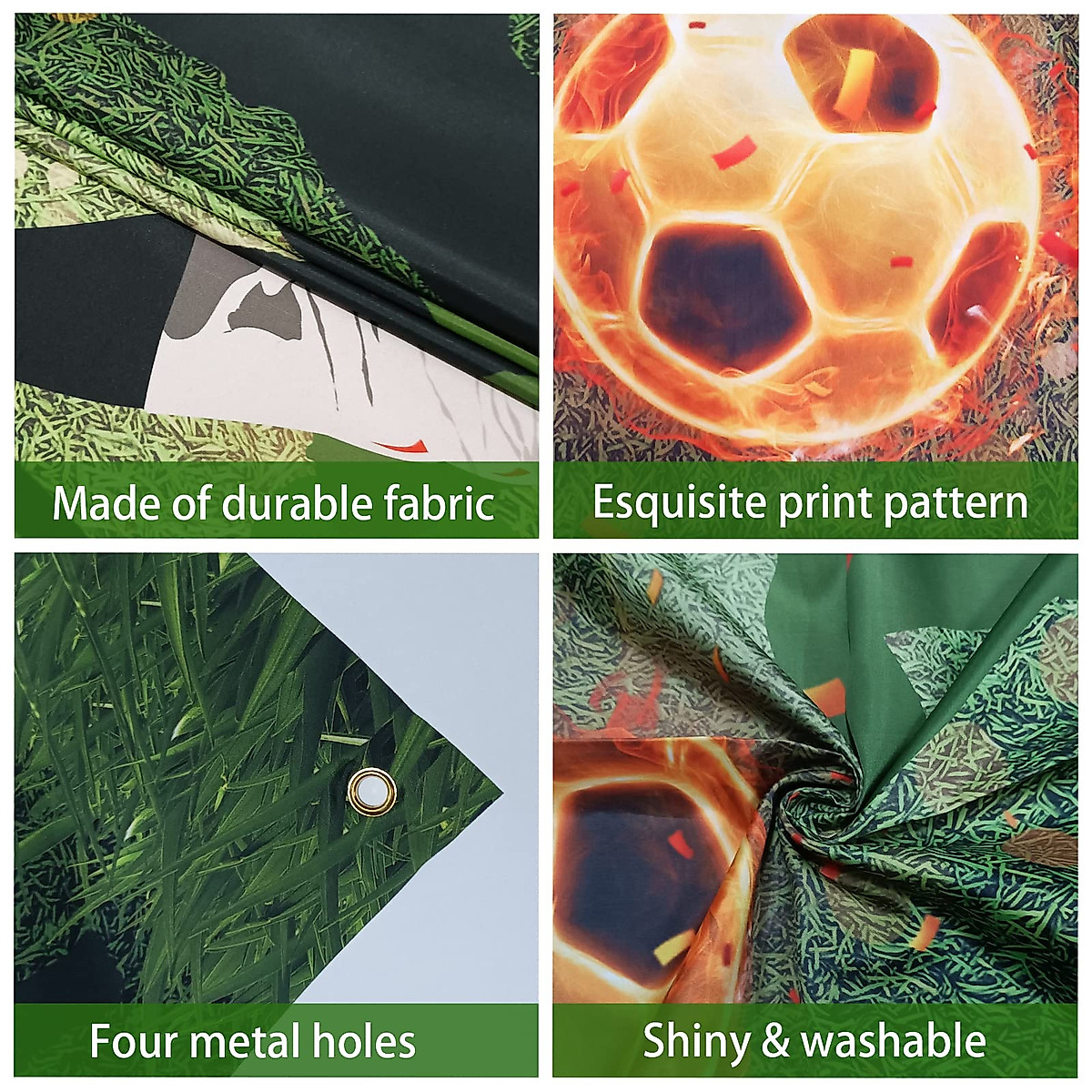 Soccer Backdrop,7x5FT Football Backdrop World Cup Backdrop Football Background Football Green Grass Field Photography Backdrop Soccer Banner for World Cup Party