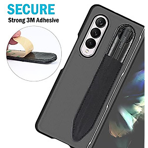 Universal Stylus Holder, [2-Pack] Nakedcellphone Sleeve Carrying Case Slot for Samsung Galaxy S-Pen Fold Pro - Adheres to Phone, Tablet, Z Fold 3, Z Fold 4, Z Fold 5, S21 Ultra 5G, Case, etc
