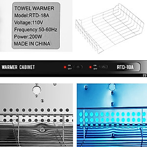 Hot Towel Warmer Salon Towel Hot Cabinet for Facials Barber Esthetician, Spa Beauty Tattoo Massage Manicure Equipment (18L,Black)