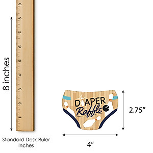 Big Dot of Happiness Strike Up the Fun - Bowling - Diaper Shaped Raffle Ticket Inserts - Baby Shower Activities - Diaper Raffle Game - Set of 24