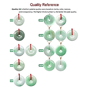 Dahlia Eternal Circle Jade Necklace, Real Grade A Certified Burma Jadeite for Inner Peace, Adjustable Lucky Red Cord, D24-Q80