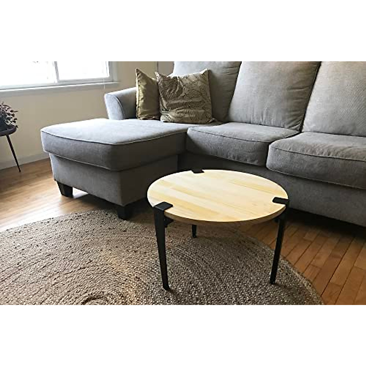 Shepherd Hardware 16" Adjustable Fit Table Clamp Legs, Black