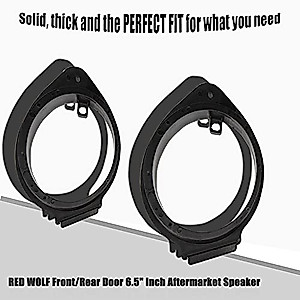 RED WOLF Front/Rear Door 6.5" Inch Aftermarket Speaker Update Install Speaker Adapter Bracket Spacers for Chevrolet 2006-2021, GMC 2006-2020, Some Cadillac, Buick, Pontiac