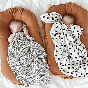 Ely's & Co. Muslin Swaddle Blanket 100% Soft Muslin Cotton 3 Pack 47"x 47" (Black & White)