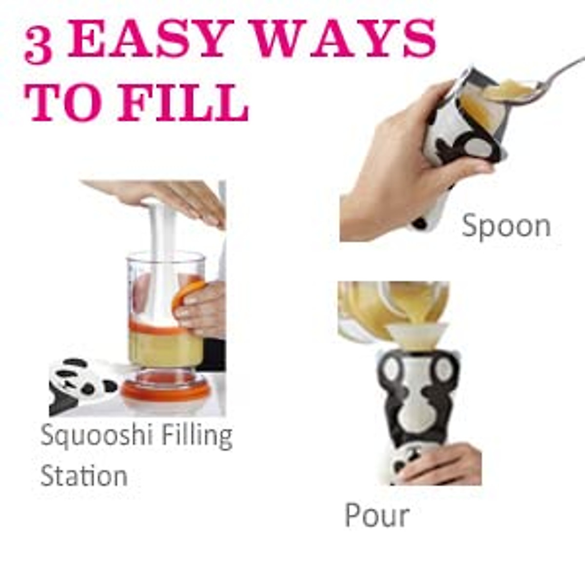 Squooshi Reusable Baby Food Pouches - 10 Pack - Baby Food Storage - Pouches Toddler - Refillable Squeeze Pouch for Kids (Robots/Bikes))