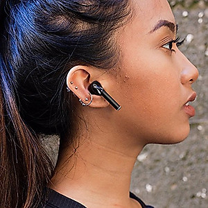 AirPod Skins, Silicone Charging Case Cover, Eartips Bundle (Matte Black)