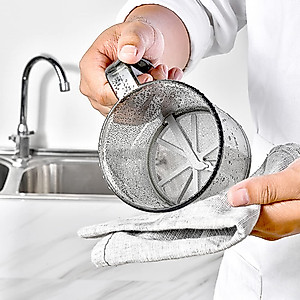 Small Handled Semi-automatic Flour Sifter,2 Cups Sieve for Baking with Hand Press Design,Mesh Kitchen Cooking Sieve Tools for Cooking,BPA Free,Gray