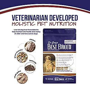 Best Breed Dr. Gary's Senior Dog Diet (Reduced Calorie) Made in USA [Natural Dry Dog Food] - 28lbs, Dark Brown, Medium