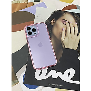 ArtsEvo Shockproof Clear Design for iPhone 13 Pro Max Case, Certified 6.6ft Drop Protection, Raised Edges Protect Camera and Screen, Pink