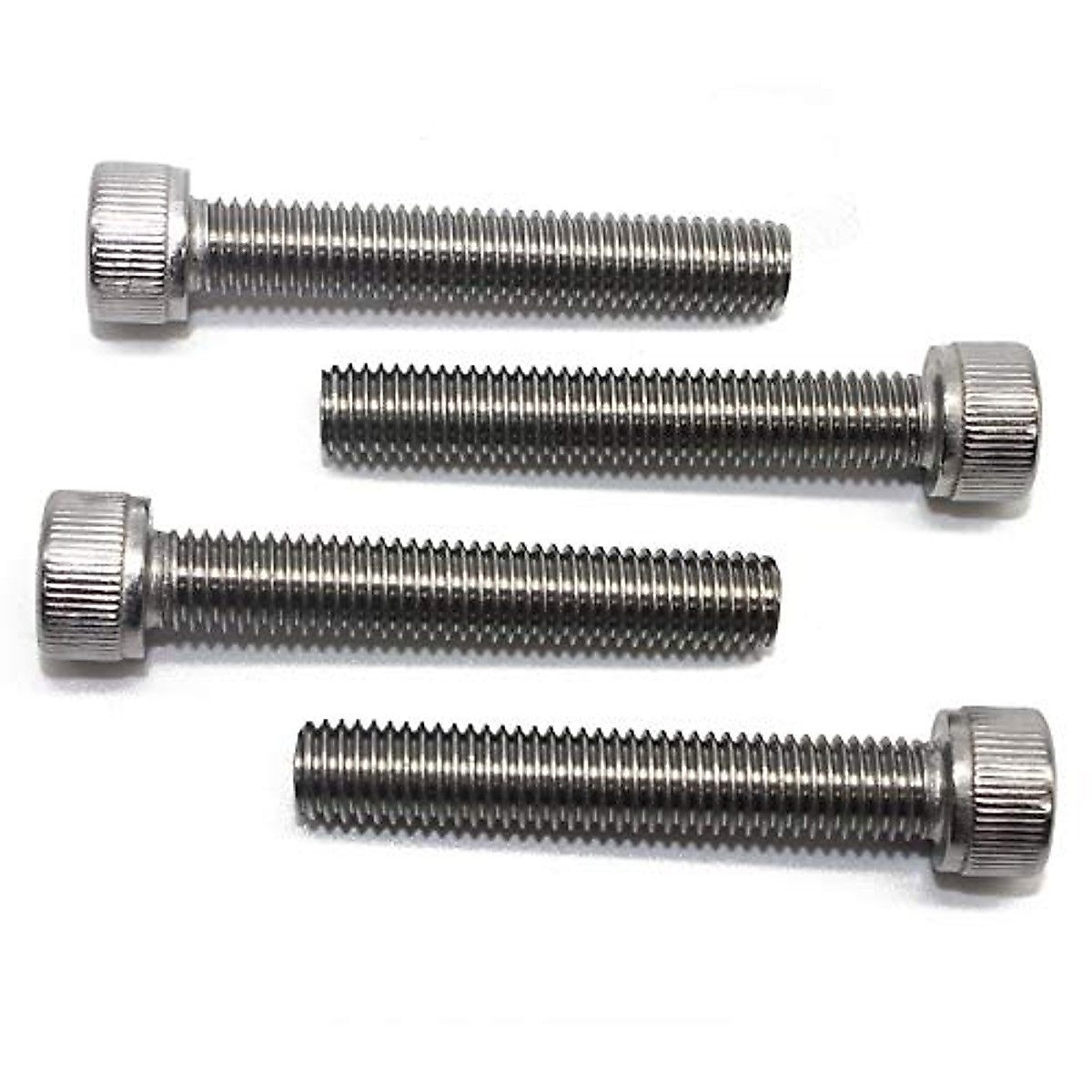 Fullerkreg M6-1.0 x 50MM Socket Head Cap Screws, Allen Socket Drive, Din 912, AISI 304 Stainless Steel (18-8), Full Thread, Bright Finish, Machine Thread, Quantity 10