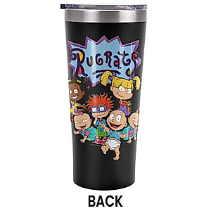 Rugrats OFFICIAL Group 20 oz Travel Tumbler, Stainless Steel, Vacuum Insulated with Leak Resistant Slide-Lock Lid