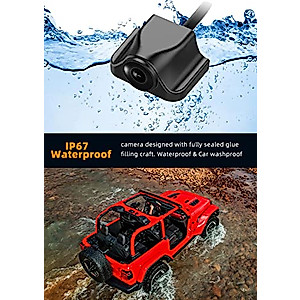 Backup Rear View Camera,IP67 Waterproof /Night Vision /WDR Wide Dynamic,/HDR high Dynamic /AHD and Super Wide Angle Reverse Rear View Backup Camera for Cars Pickup Trucks SUVs RVs Vans