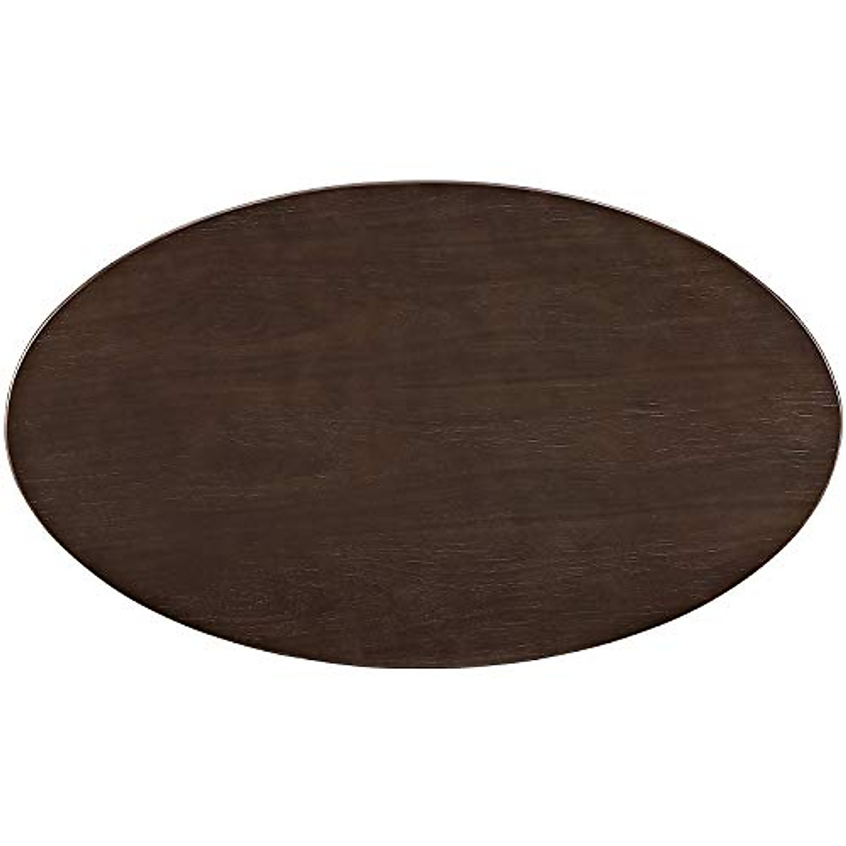 Modway Lippa 48" Mid-Century Modern Dining Table with Oval Top in Walnut