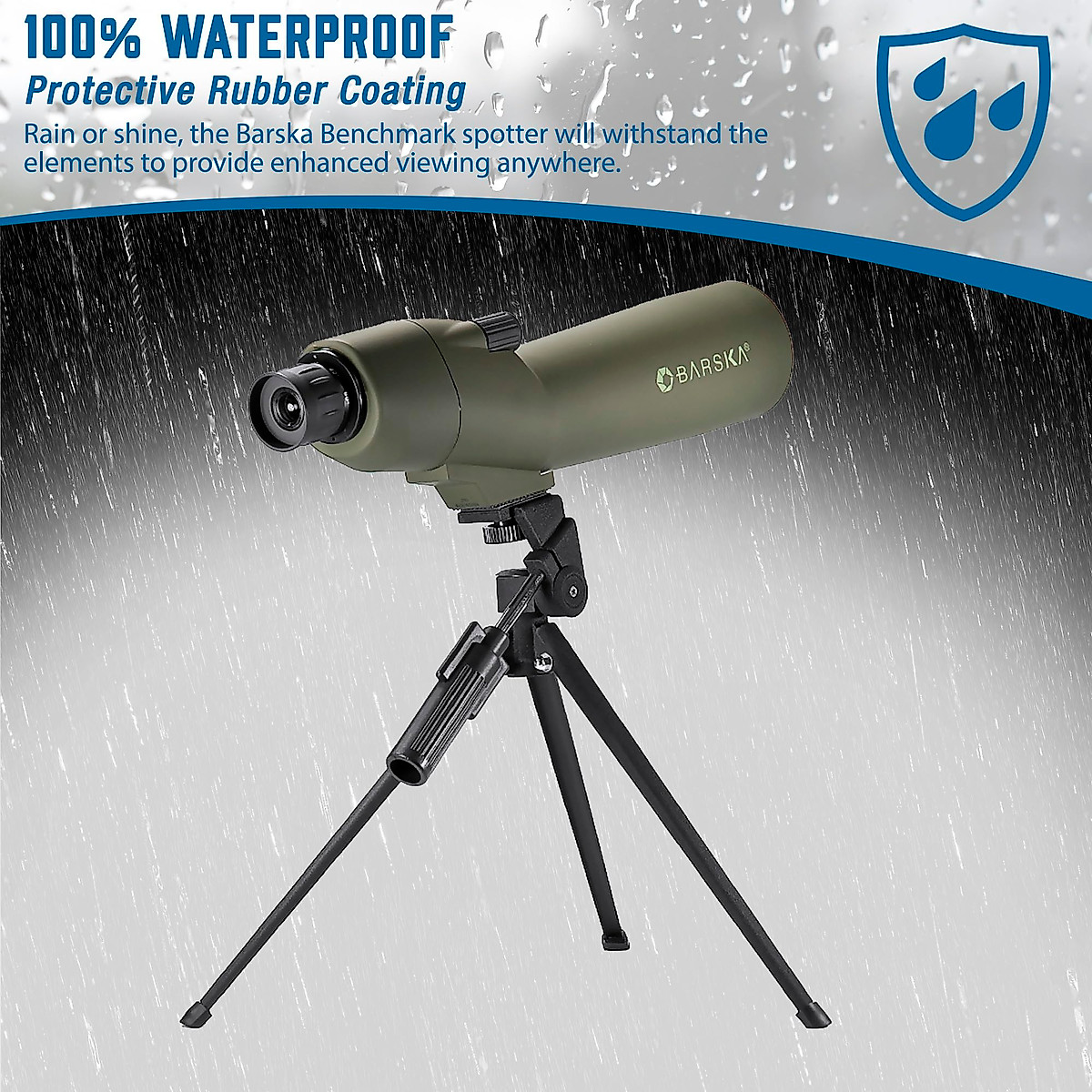 BARSKA Colorado Waterproof Spotting Scope Black