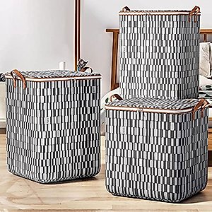 MEGCCR Clothes Organizer Closet Sorting Organizer, Portable Storage Bag Winter Cup Organizer with Double Zipper Closure and Reinforced Handle for Toys Pillows, Blankets or Other Clothes (S)