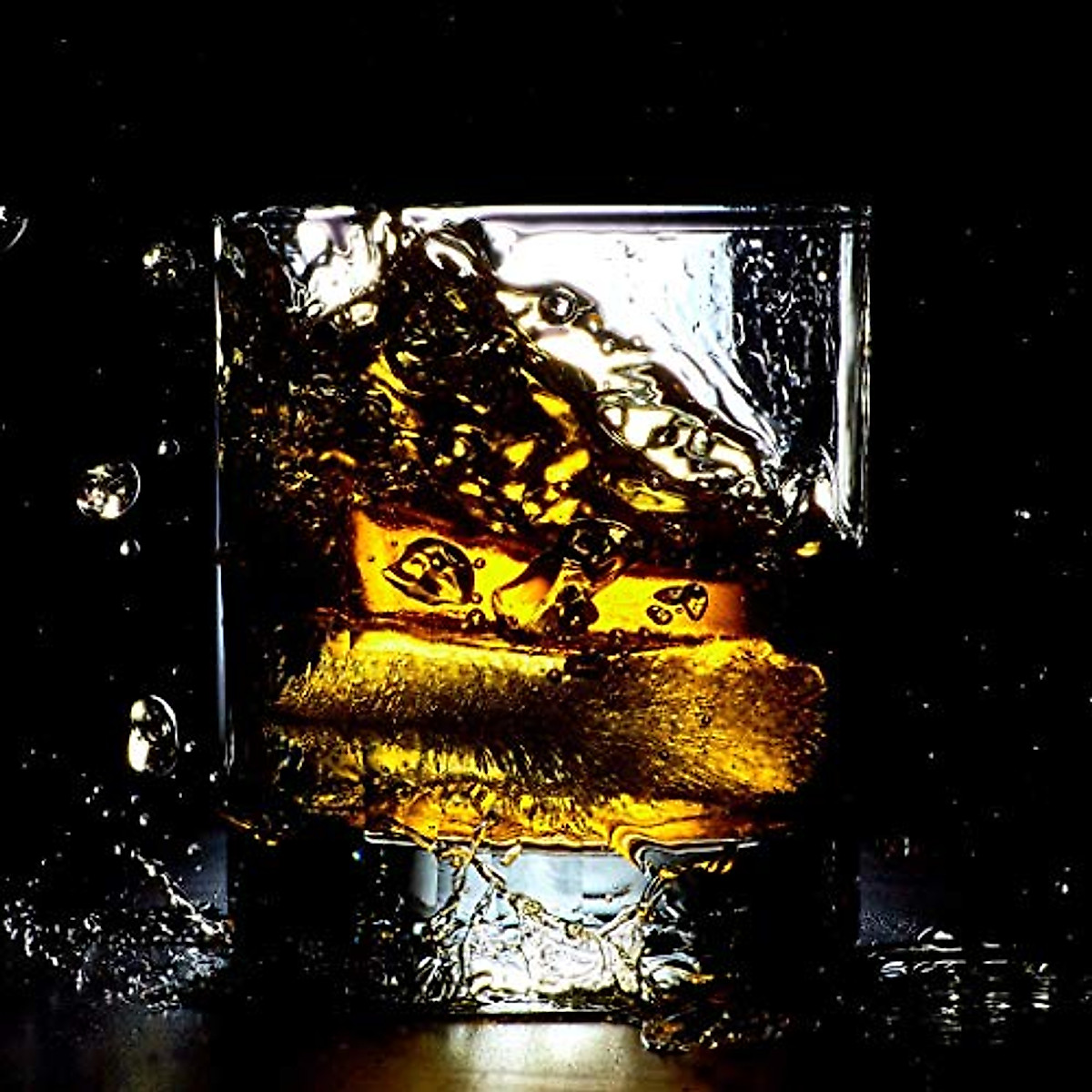 Kingrol 12 Pack Double Old Fashioned Whiskey Glasses, 10 oz Rocks Glasses Drinking Glasses for Scotch, Bourbon, Cocktails, Beverages, Water