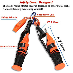 Boaton Ice Safety Picks, Safety Kits for Ice Fishing and Ice Skating, Save You from Falling Into Ice, Floating and Safe to Use