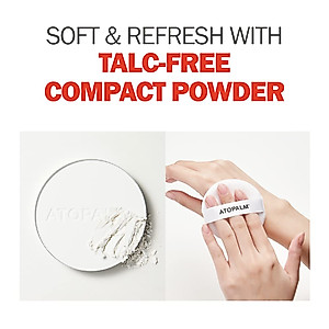 ATOPALM Derma Soothing Powder Pact, 0.8 Oz, Talc Free Baby Dusting Powder with Cornstarch, Panthenol for Calming Sweat Rash, to Prevent Prickly Heat, 23g