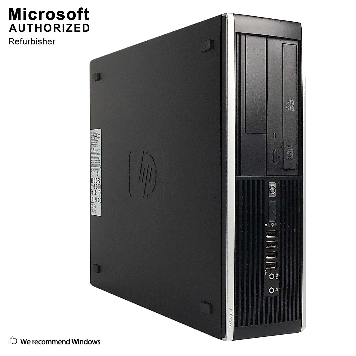 HP Elite Desktop Computer - Windows 10 Pro, Intel Quad Core i5 3.2GHz, 8GB RAM, 500GB HDD, 22 LCD Monitor, Keyboard, Mouse, WiFi, Compatible with Microsoft Authorized Refurbished PC (Renewed)