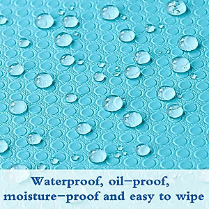 Shelf Liner, Drawer Liners for Kitchen,Non Adhesive Water Resistant, Strong Grip,Easy Clean and Trim, Smooth Surface Liners for Kitchen Cabinets, Shelves, Pantry (Blue, 11.8 inches x 59 inches)