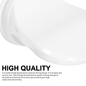 Cabilock Tile Suction Cup Foot Shower Rest Shower Foot Pedal Bathroom Foot Rest Suction Cup Pedal Non Slip Bathroom Corner Shower Stool